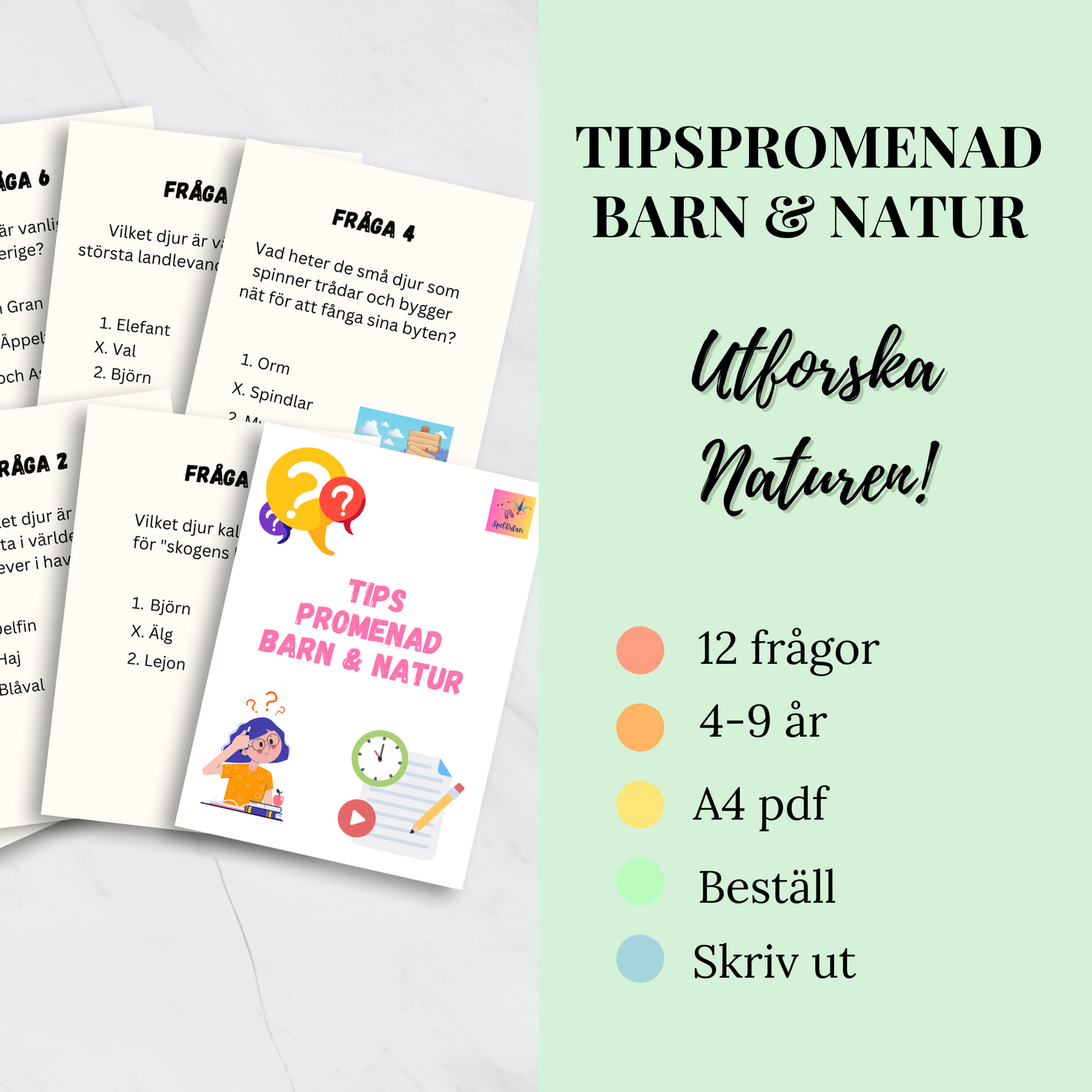 Tipspromenad Barn & Natur, lär känna naturen! – Spelrutan